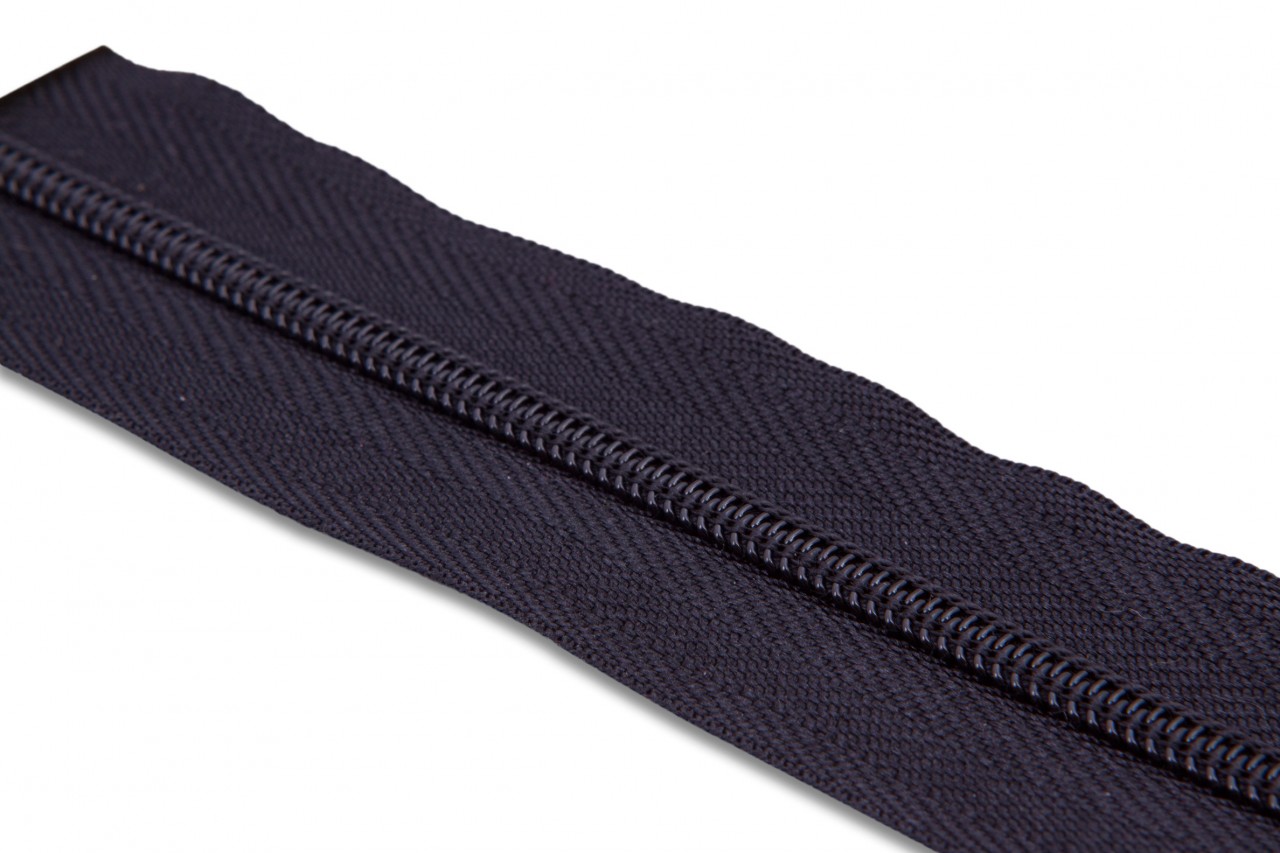 ZPR Black Polyester Zipper Chain