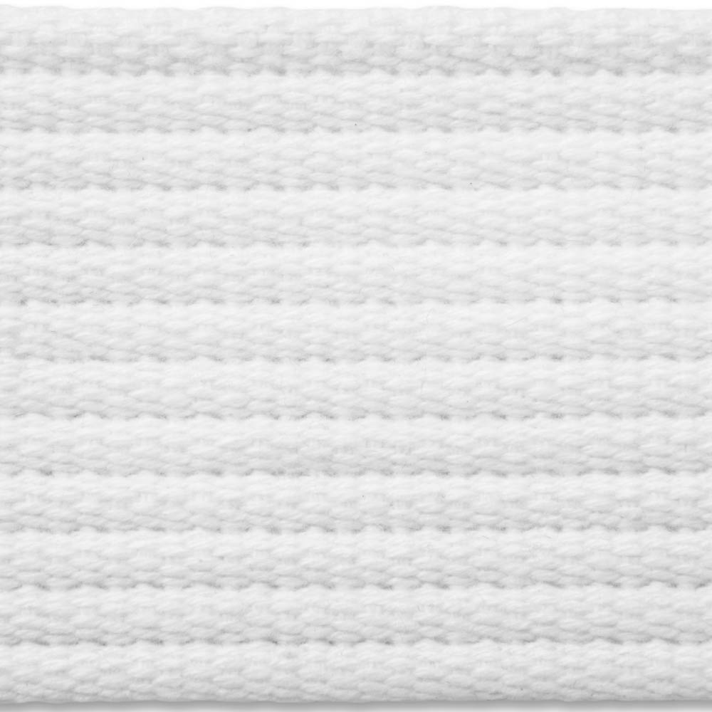 12R White Ribbed Cotton Webbing
