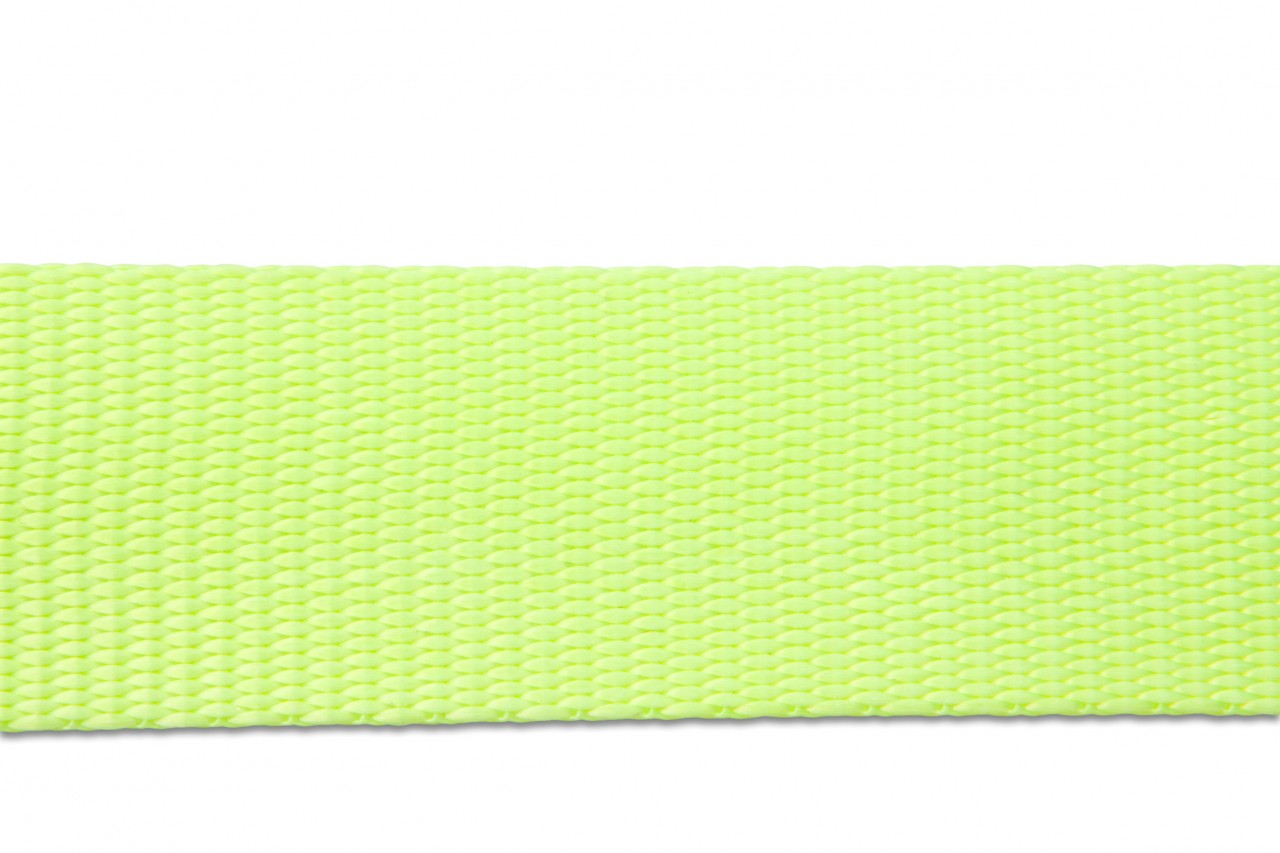 477 Neon Yellow Woven Nylon Webbing