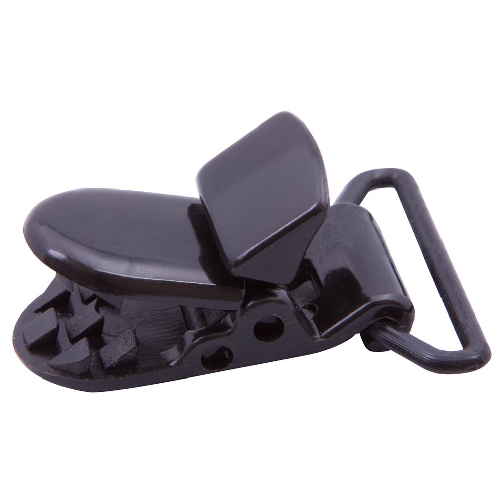 SUSPCLP Black Plastic Suspender Clip