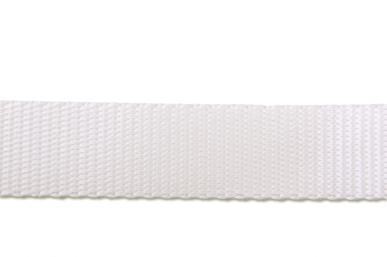 477 White Woven Nylon Webbing