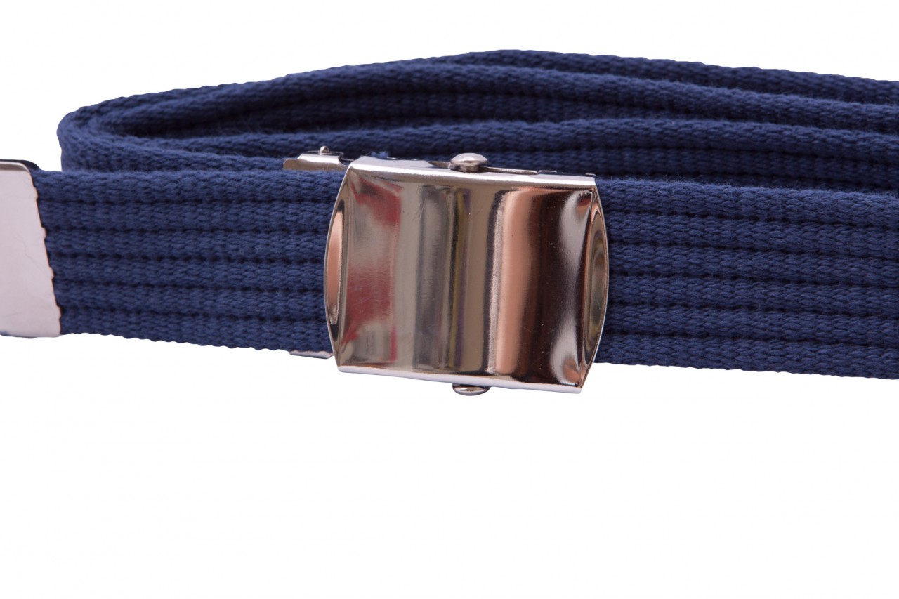 MR Ribbed Blue Webbing Belt