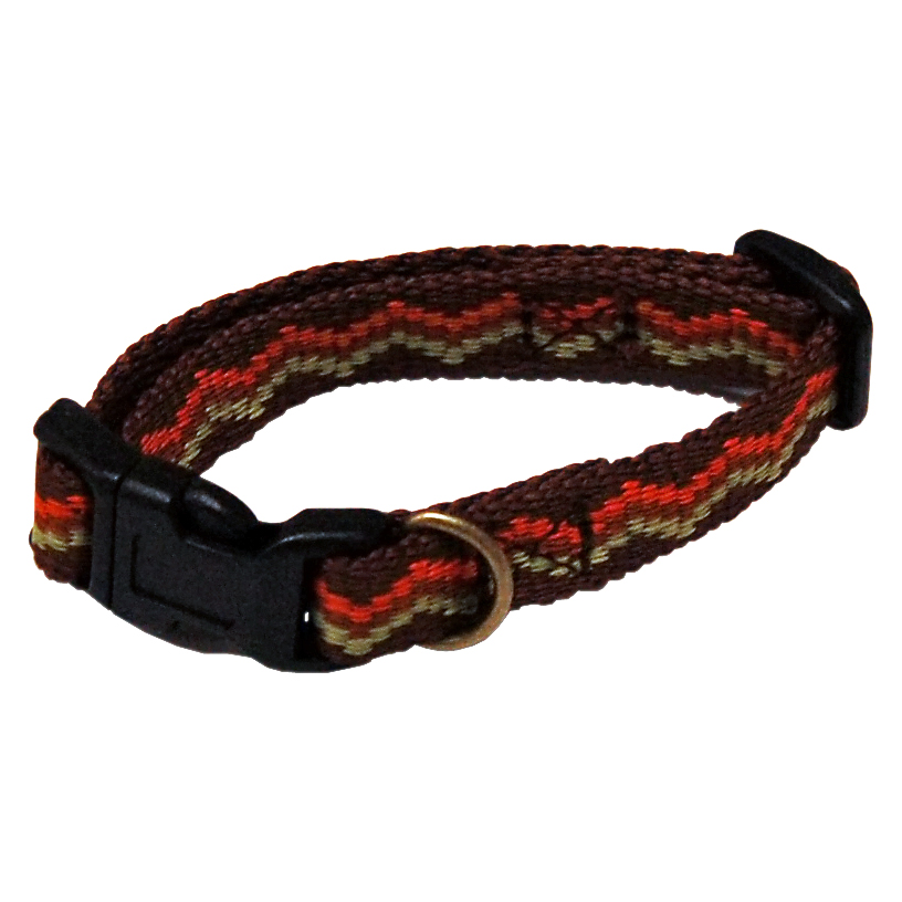 AC Dog Medium Brown Jagged Recycled Poly Collar