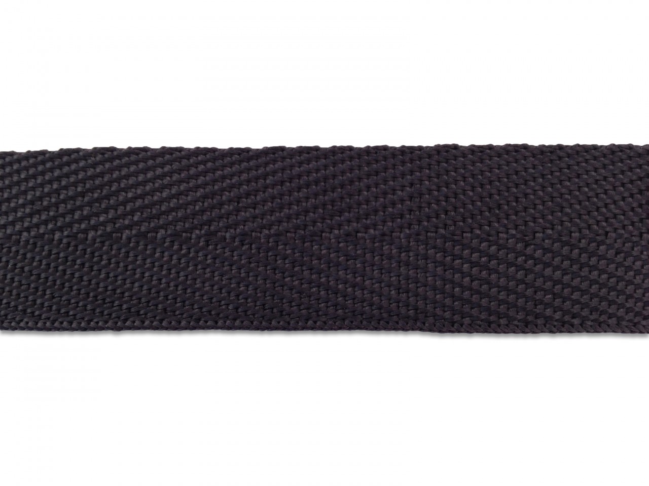 632 Black Woven Herringbone Polypropylene Tape Webbing