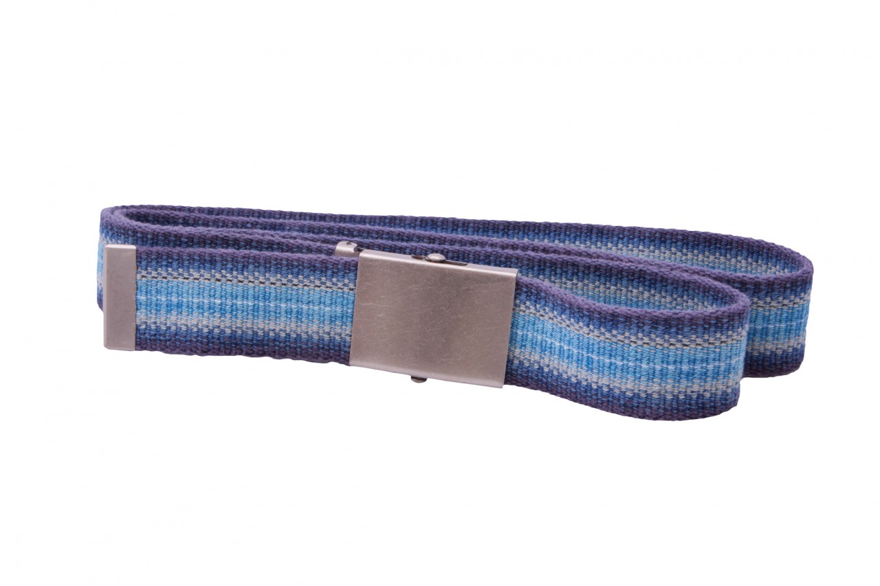 Blue Ombre Stripe Webbing Belt