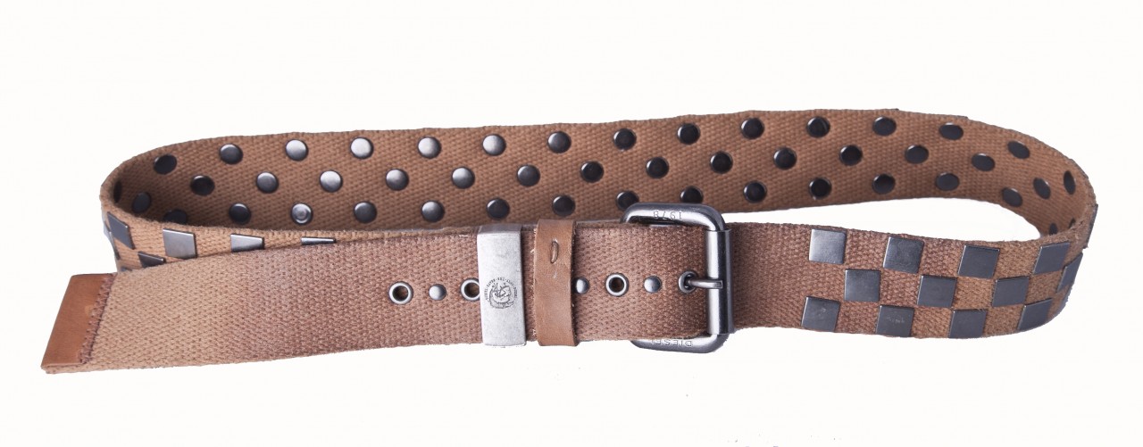MR Studded Rust Cotton Webbing Belt