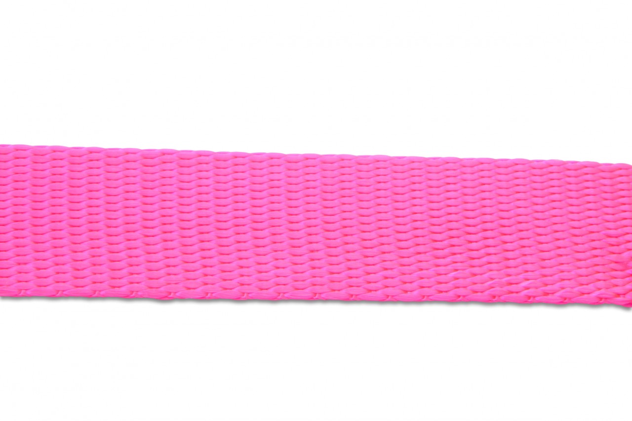 477 Neon Pink Woven Nylon Webbing